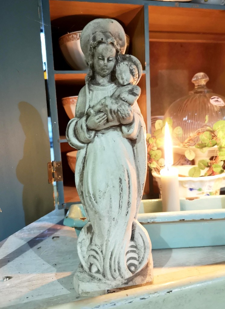 Gammel Madonna med Barn [H25cm]